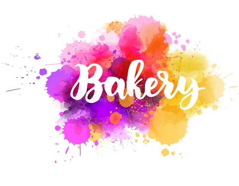 Bakery. Handwritten Bakehouse Label or Logo, Black Vector Illustration ...