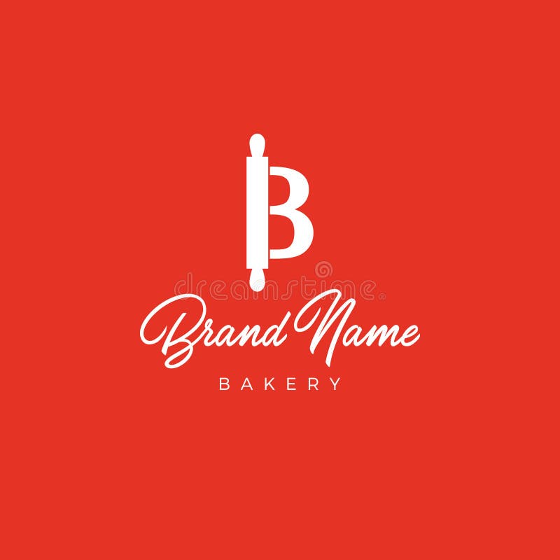 Bakery Logo Bold Red Color Design for Business Stock Illustration ...
