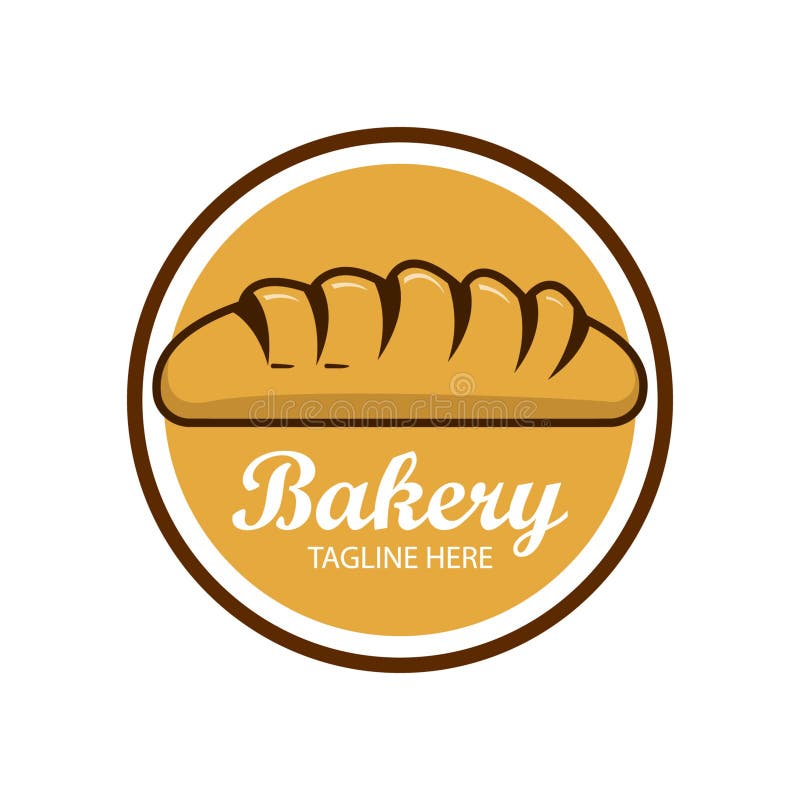 Bakery Logo Design Template with Bread and Circle. Stock Vector ...