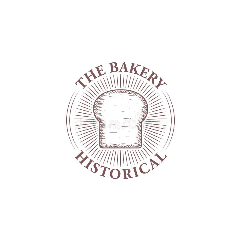 The Bakery Logo Hand Drawing Vintage Style Icon Symbol Stock Vector ...