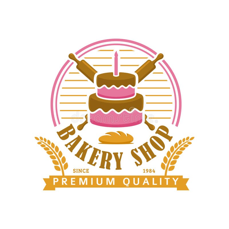 Bakery Logo Template, Vector Illustration. Bakery Shop Emblem, Vintage ...