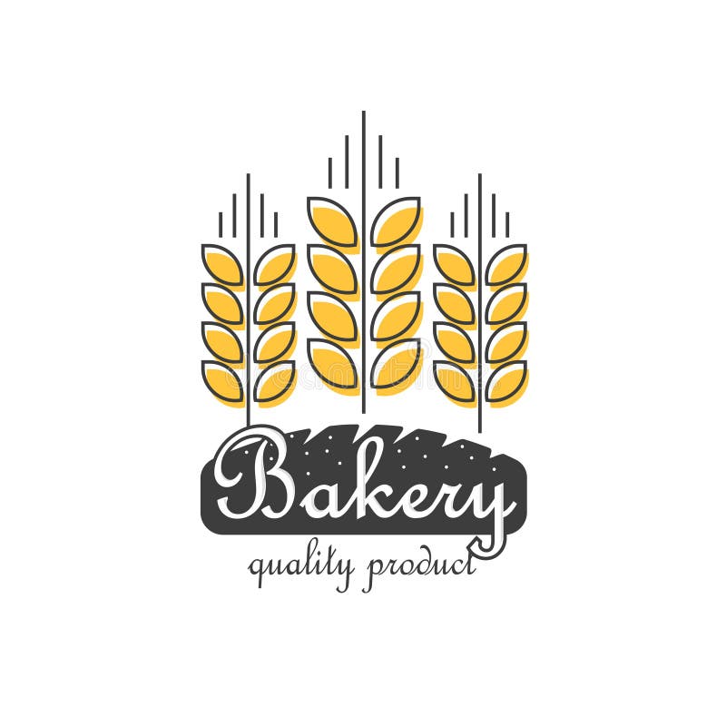 Bakery Logo Vector Isolated, Line Outline Wheat Bread Food Logotype ...