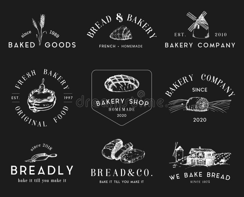 Vintage Victorian Emblem Logo Bakery Shop Stock Vector - Illustration ...