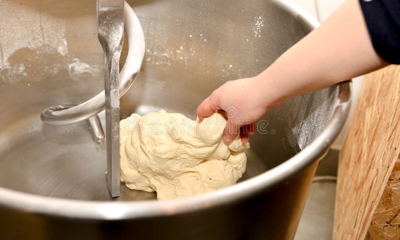 Bakery. Making Dough at Bakery. Stock Photo - Image of healthy, making ...