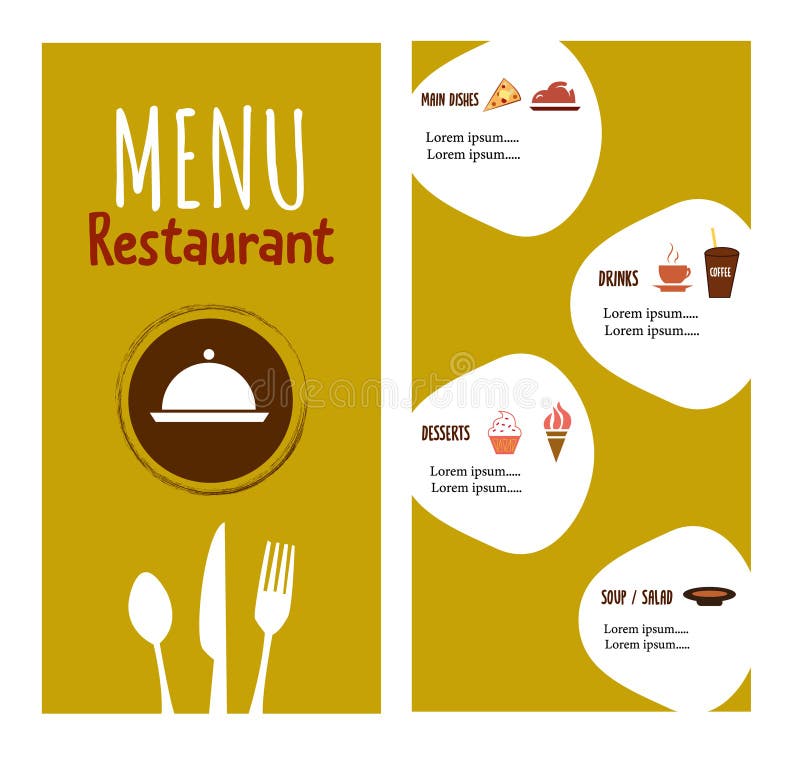Bakery Menu Food Template for Restaurant with Doodle Hand-drawn Graphic ...
