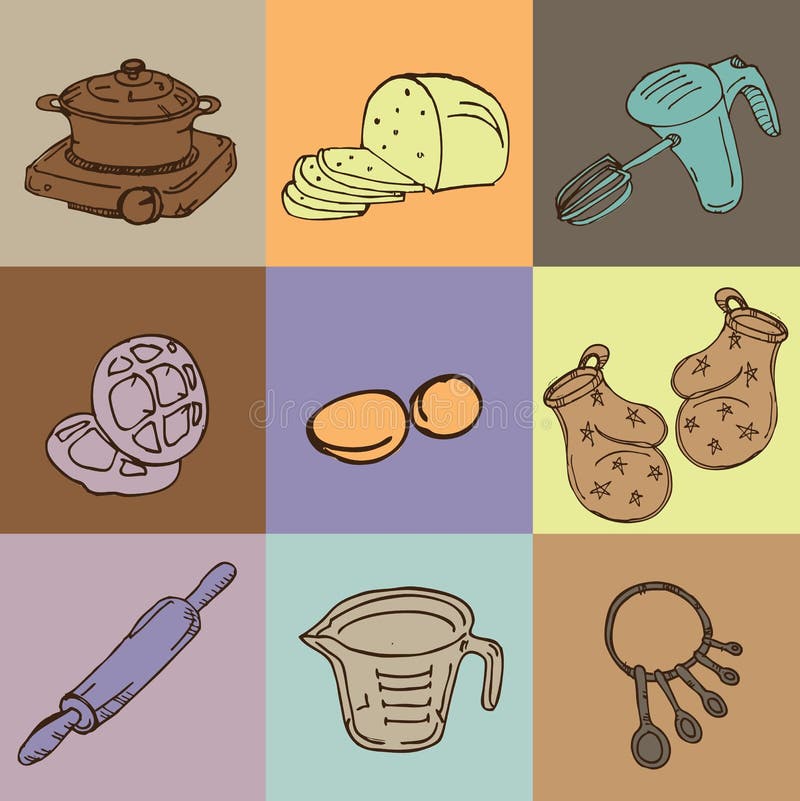 Bakery objects stock vector. Illustration of icon, shadow - 57260349