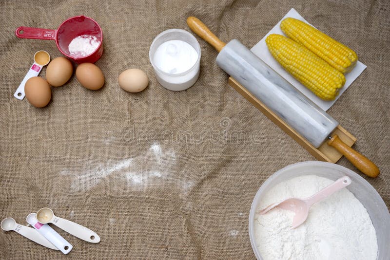 Bakery Raw Material Prepare Bake Cake Stock Photo - Image of baked ...
