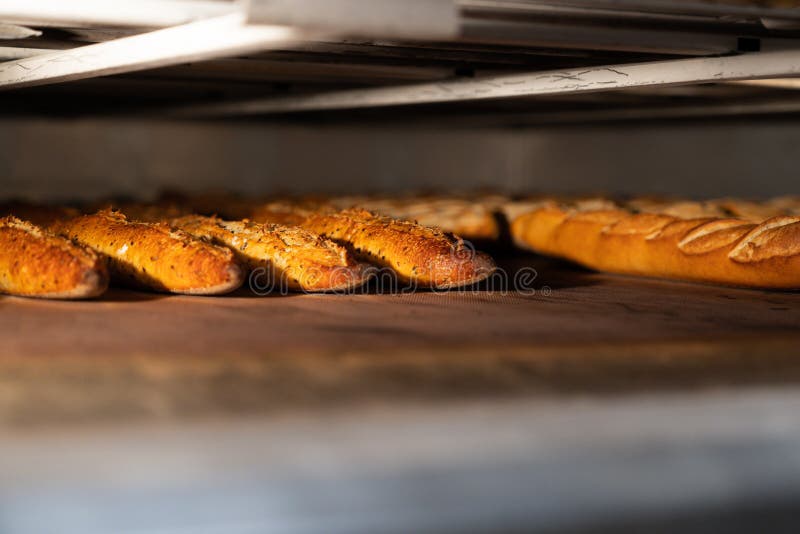 Bakery Preparing and Selling Tasty Breads Stock Image - Image of ...