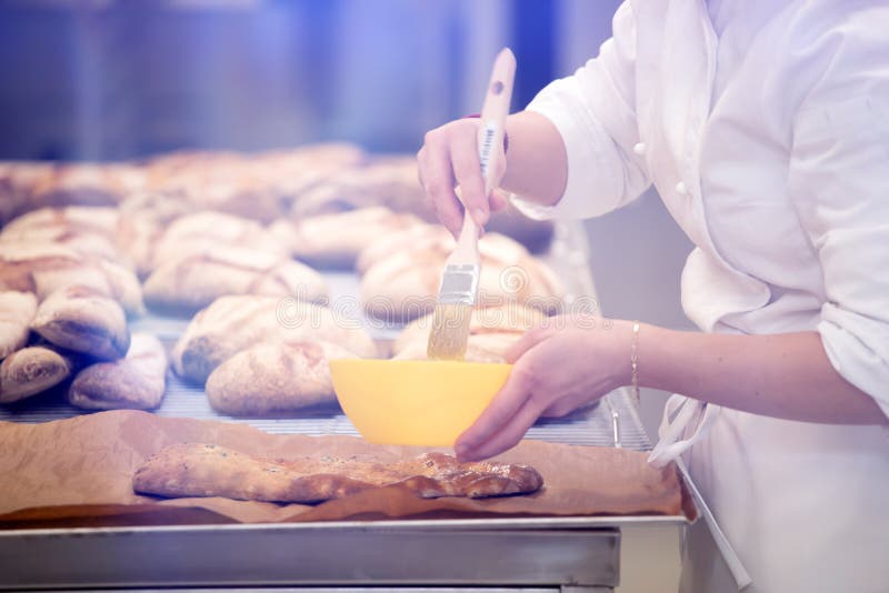 Bakery production close-up stock image. Image of automation - 182420057