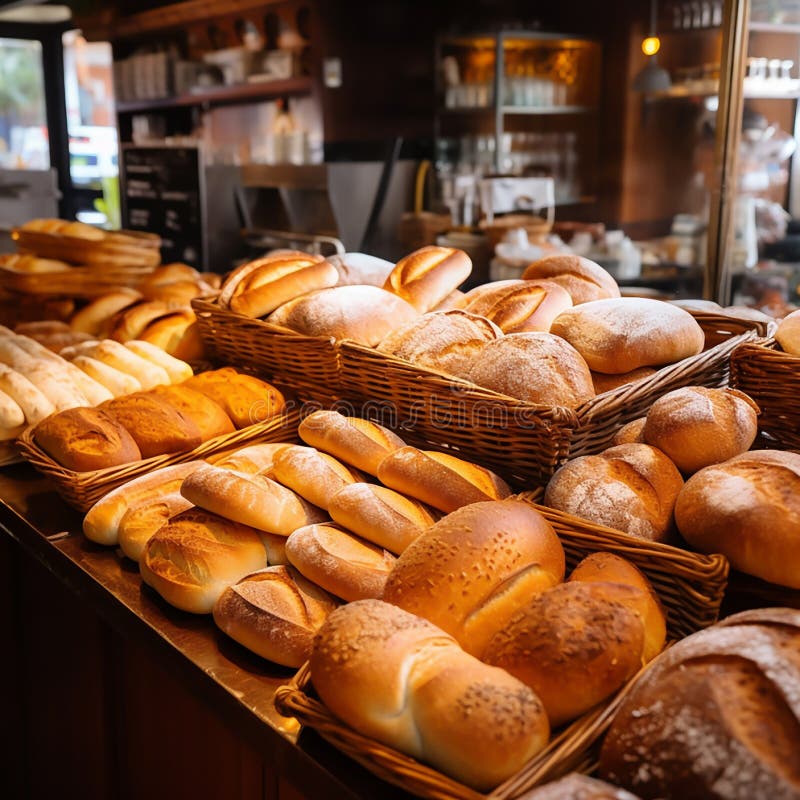 Bakery Products, Close-up Bread, Wheat, Flour Stock Illustration ...