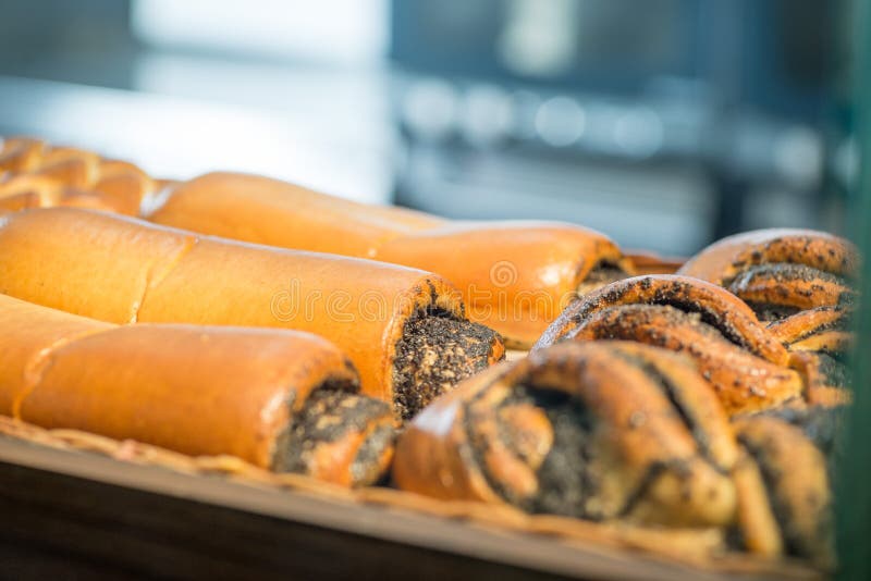 Buns and Pastries in a Basket Stock Photo - Image of cuisine, healthy ...