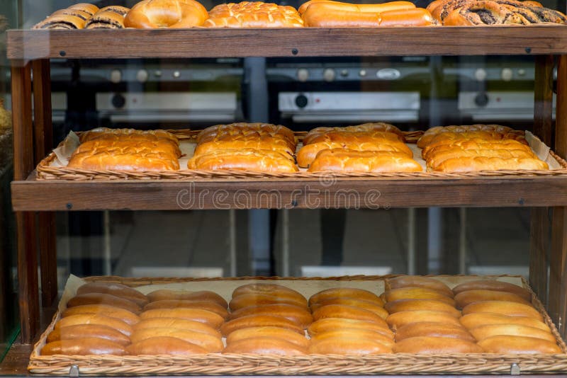 Bakery products on display stock image. Image of baking - 143288005