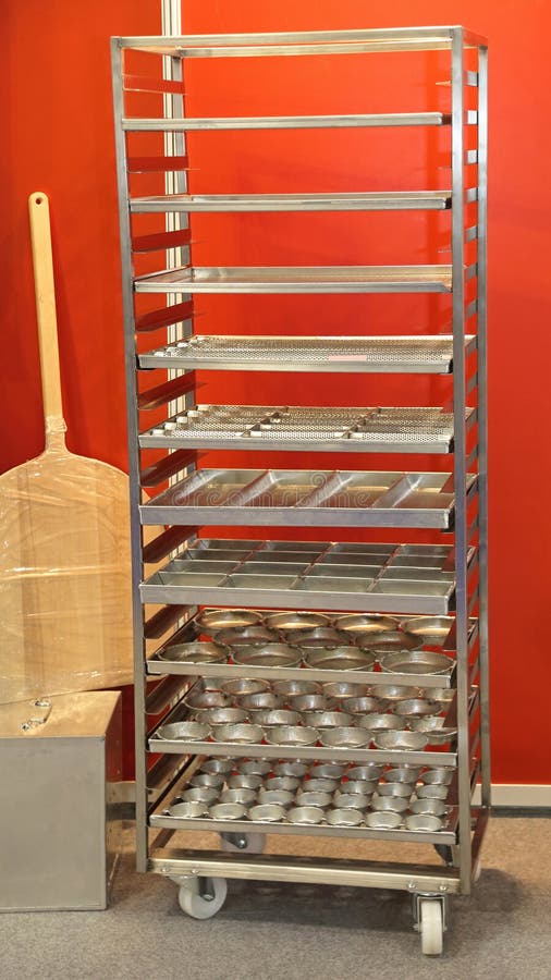 Bakery Rack Cart stock photo. Image of manufacturing - 145311338