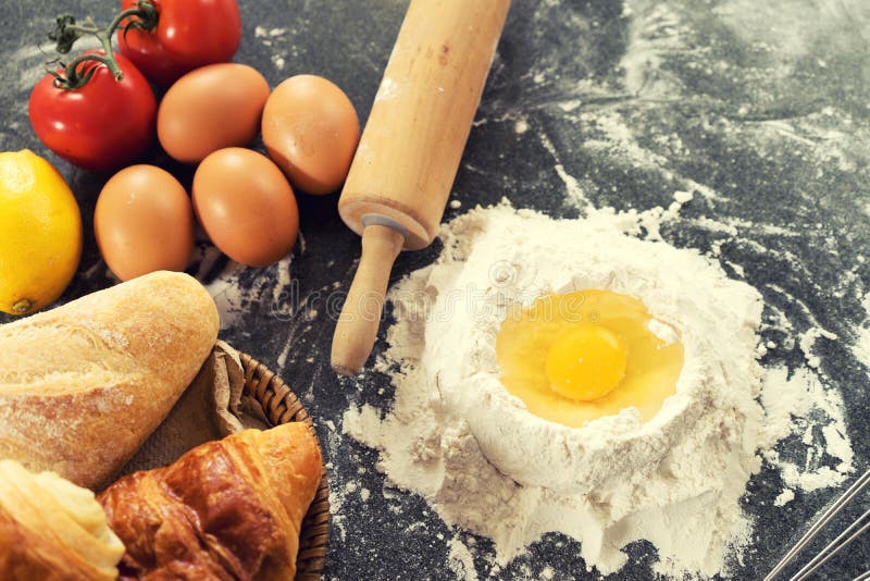 Bakery Raw Material Prepare Bake Cake Stock Photo - Image of baked ...