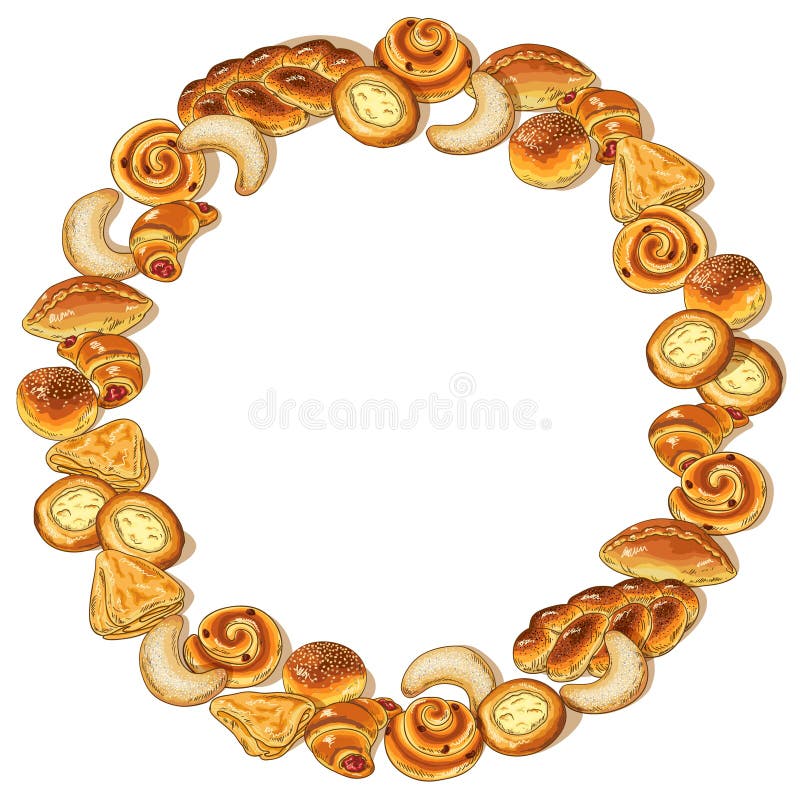 Bakery round frame stock vector. Illustration of creative - 44001673