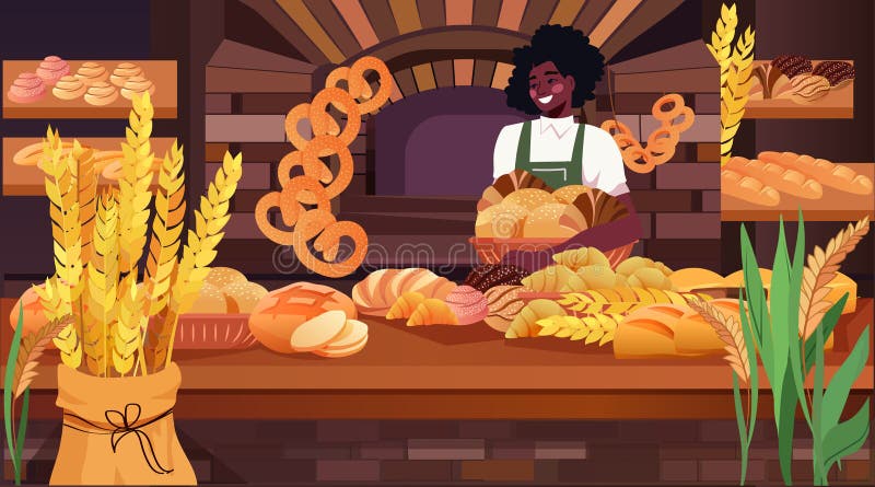 Rustic Bakery Indoor Setting Stock Illustrations – 293 Rustic Bakery ...