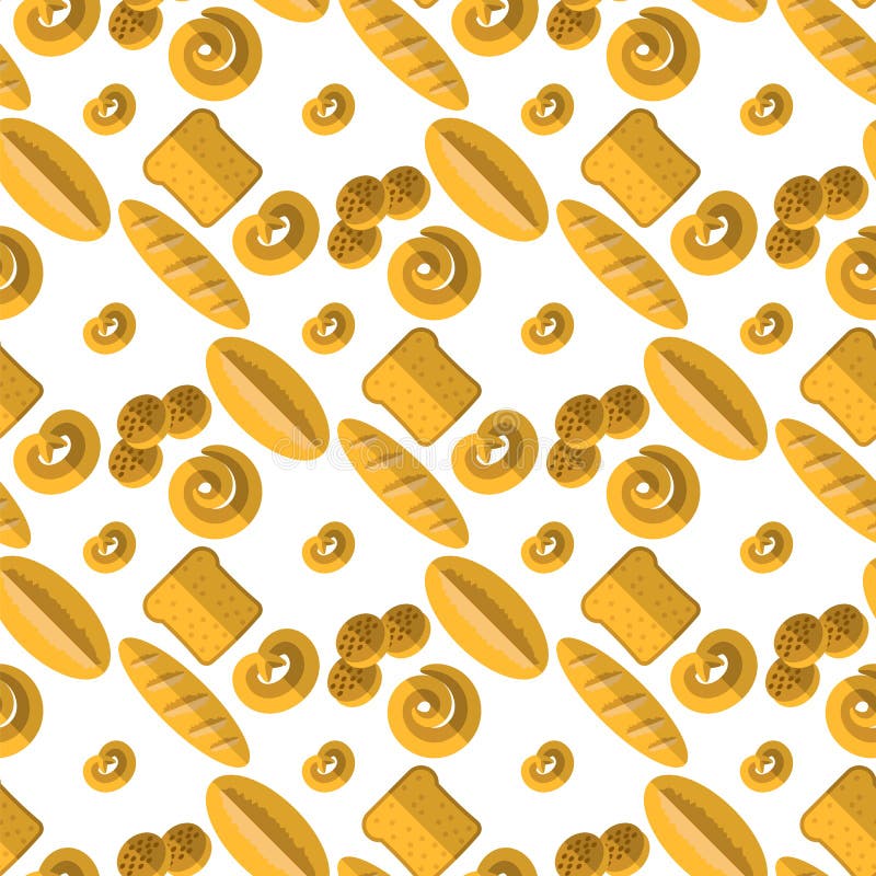 Bakery Seamless Pattern. Food Background Stock Vector - Illustration of ...