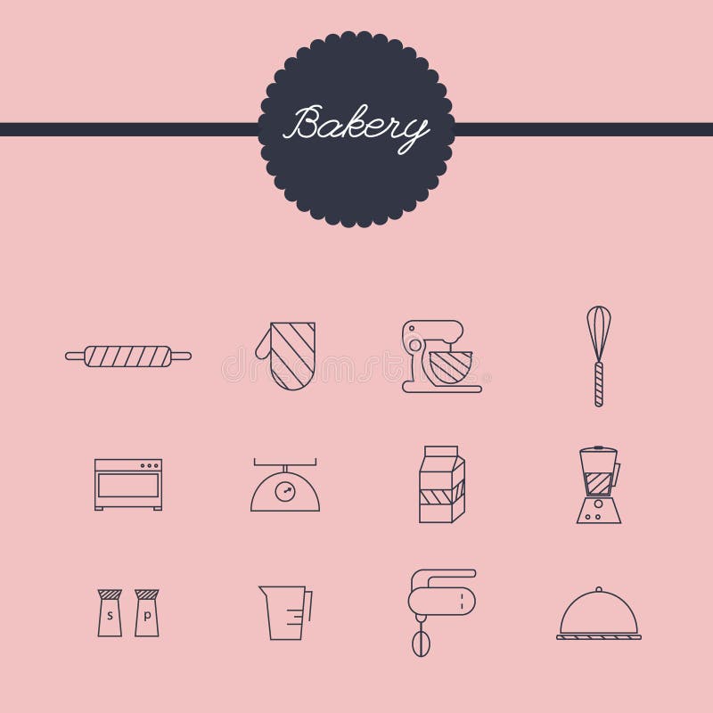 Bakery set vector. stock vector. Illustration of collection - 49967273