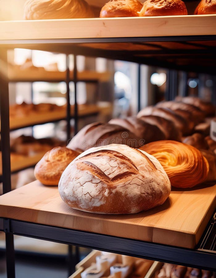 Bakery in shelves for sale stock illustration. Illustration of snack ...
