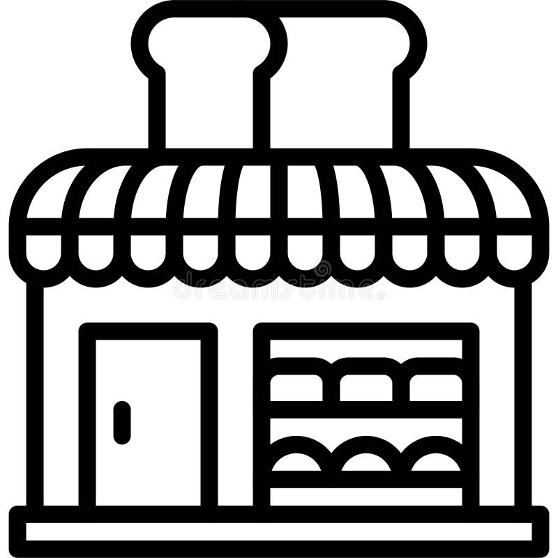 Bakery Shop Icon, Bakery and Baking Related Vector Stock Vector ...