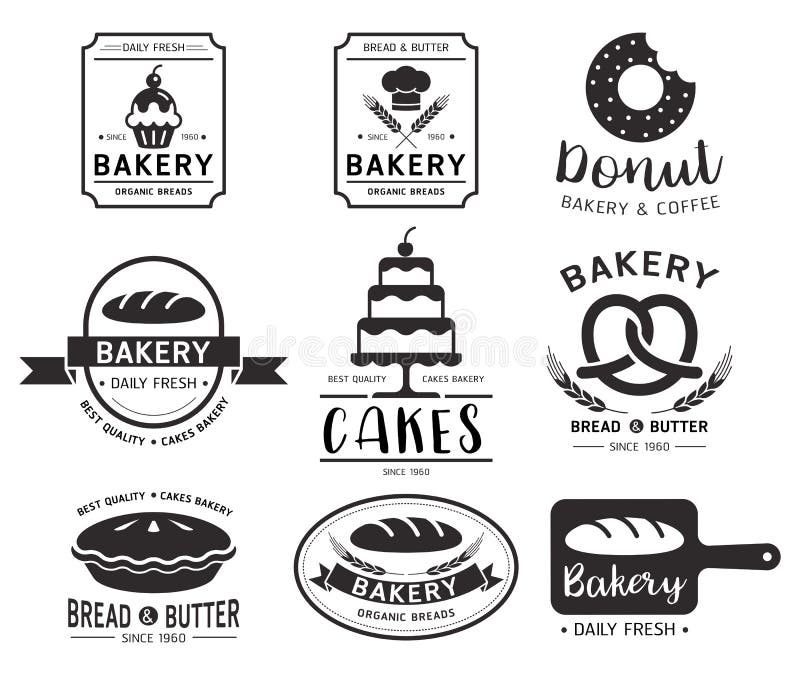 Bakery Shop Logo. Vector Illustration. Stock Vector - Illustration of ...