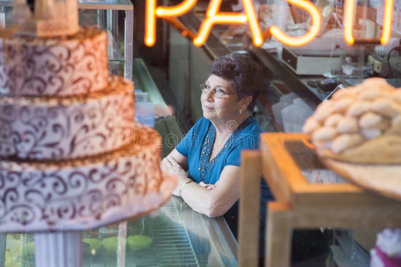Bakery shop owner stock photo. Image of mother, baking - 73164602