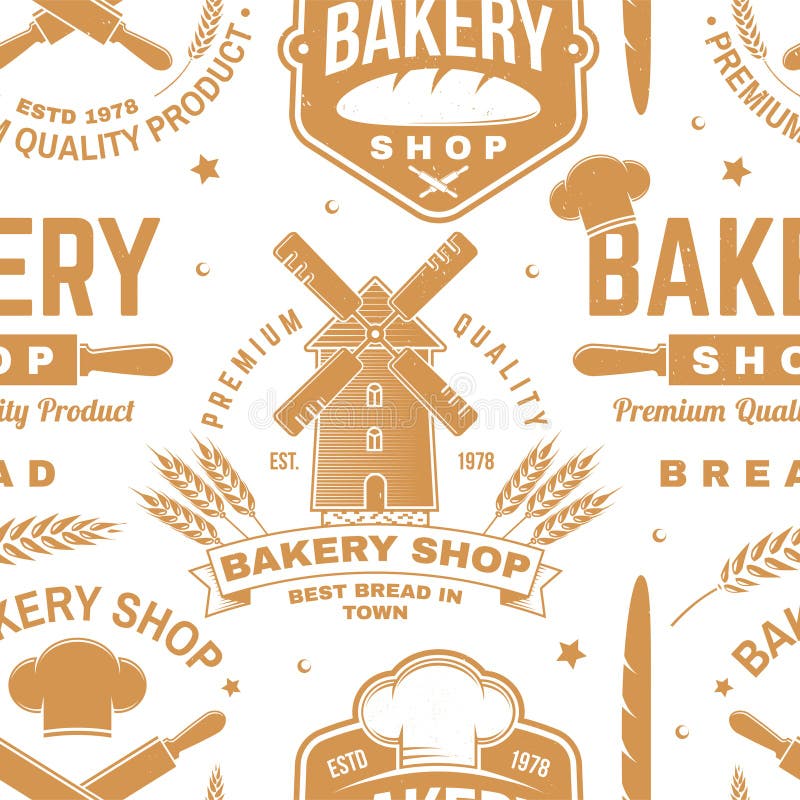 Bakery Shop Seamless Pattern or Background. Vector. Seamless Bakery ...
