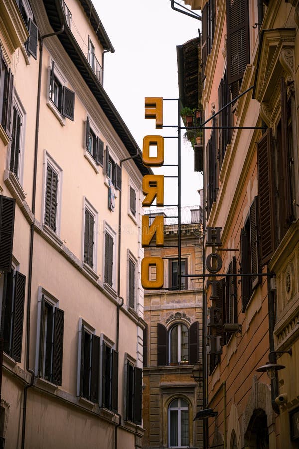 Bakery Sign in the Streets of Rome Editorial Photography - Image of ...