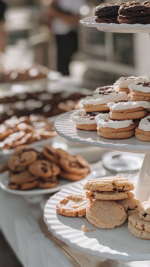 Bakery Stand Offering Free Samples of Cookies and Cake Slices Stock ...