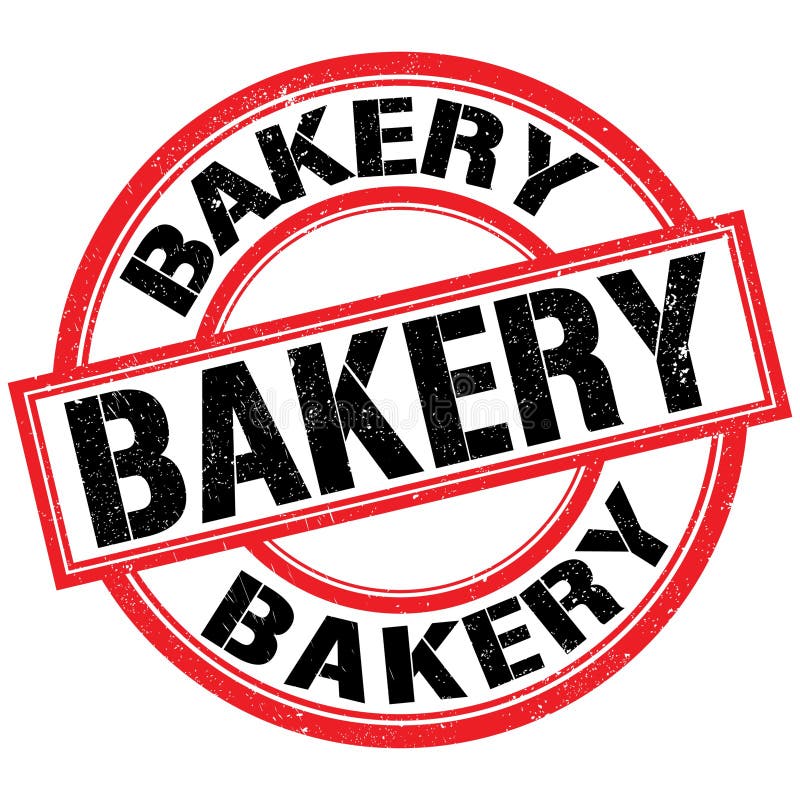 BAKERY Text Written on Red Stamp Sign Stock Illustration - Illustration ...
