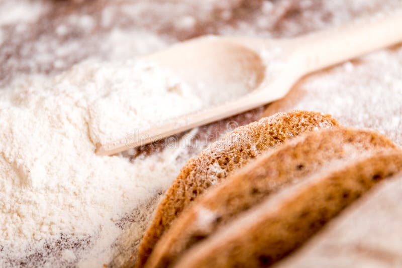 At the Bakery, Using Flour for Baking Stock Photo - Image of flour ...