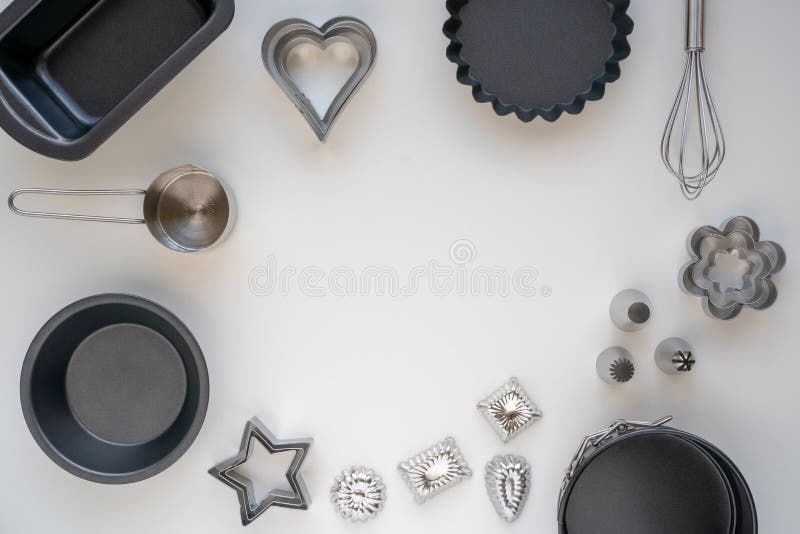 Bakery Utensils. Kitchen Tools Stock Photo - Image of cutter, cake ...