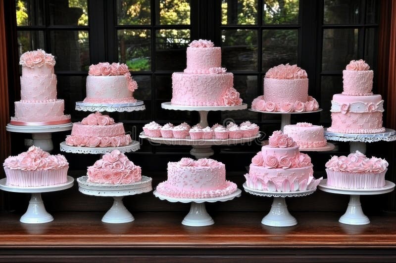 The Bakery Window Has an Array of Delicious Cakes and Cupcakes on ...