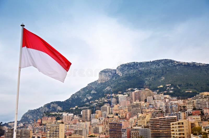 Monaco flagga fotografering för bildbyråer. Bild av tecken - 31070367