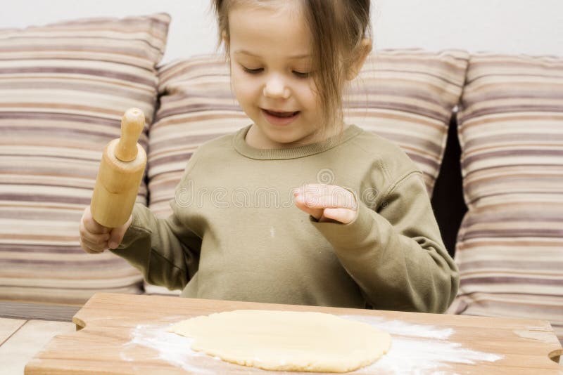 Animated Female Friends Baking Togehter Stock Image - Image of dough ...