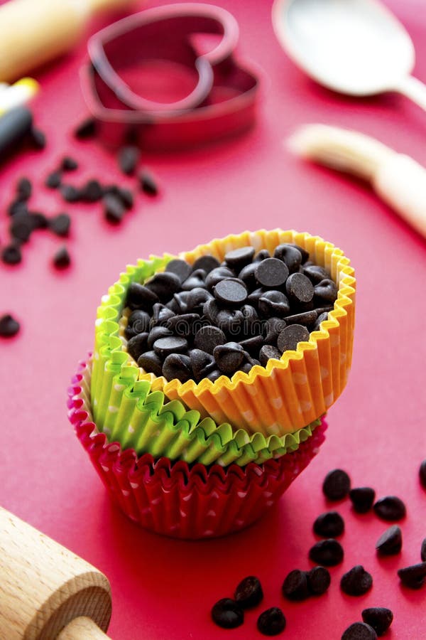 Baking Abstract Concept. Colored Paper Baking Cups for Cupcakes or ...