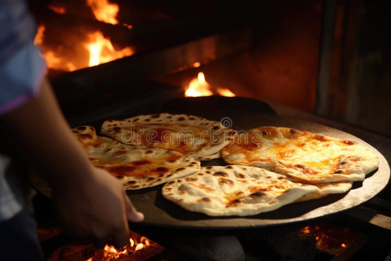 Baking of Arabs India - Pakistan Naan Roti Parata Stock Illustration ...
