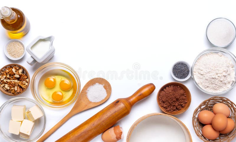 Baking Background on the Table Stock Image - Image of baking, dough ...