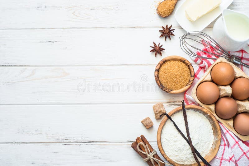 Baking Background. Top View. Stock Photo - Image of spices, ingredient ...