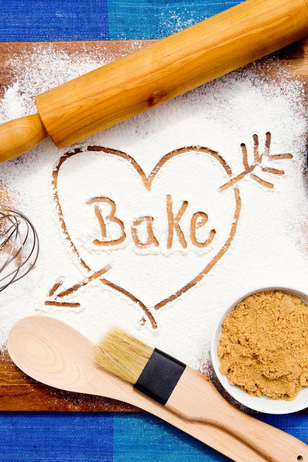 Baking - Bake with Heart stock image. Image of cutting - 90579211