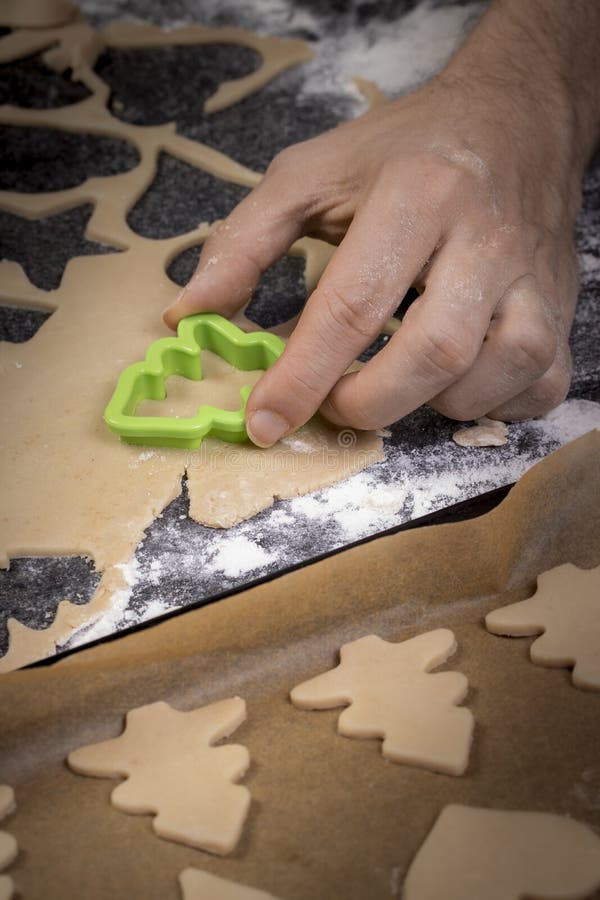 Baking Biscuits in Advent and Christmas at Home Stock Image - Image of ...