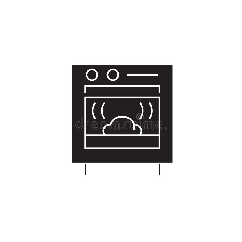Baking Bread Black Vector Concept Icon. Baking Bread Flat Illustration ...