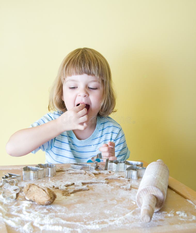 Child Baking Cookies Mess stock photo. Image of adorable - 17080268
