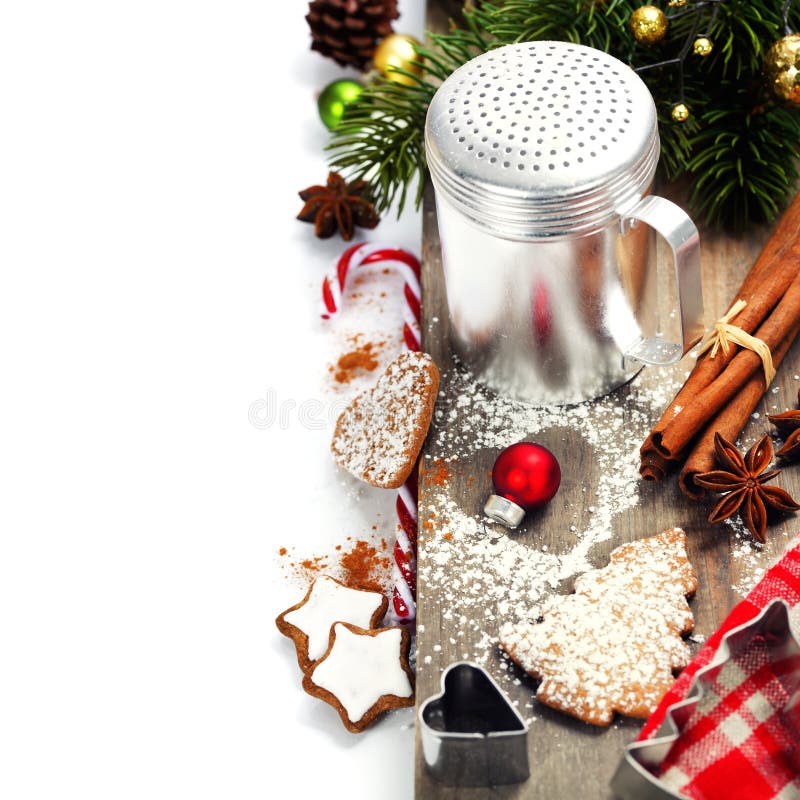 Baking Christmas cookies stock image. Image of dessert - 44020413