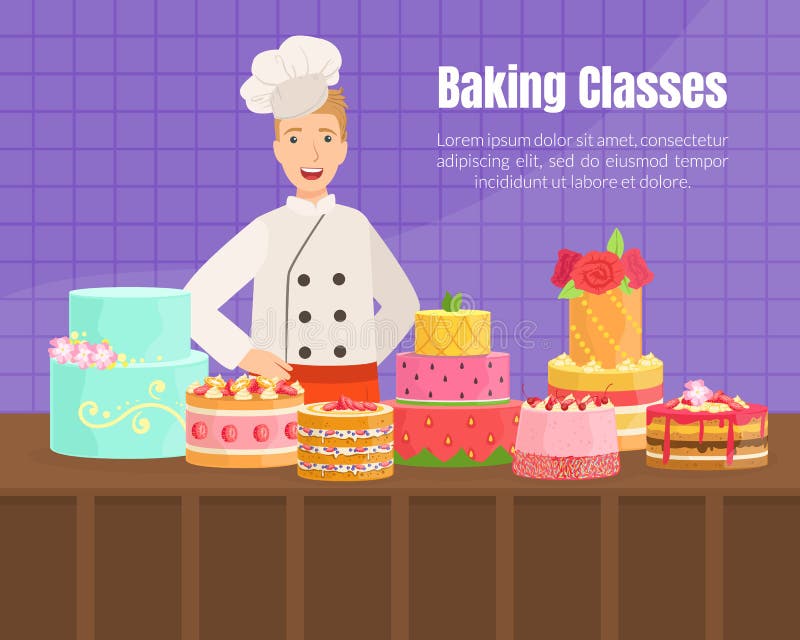 Baking Classes Banner Template, Professional Cooking, Culinary Master ...