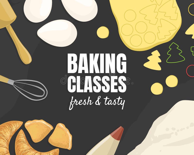 Baking Classes, Fresh and Tasty Banner Template, Culinary School ...