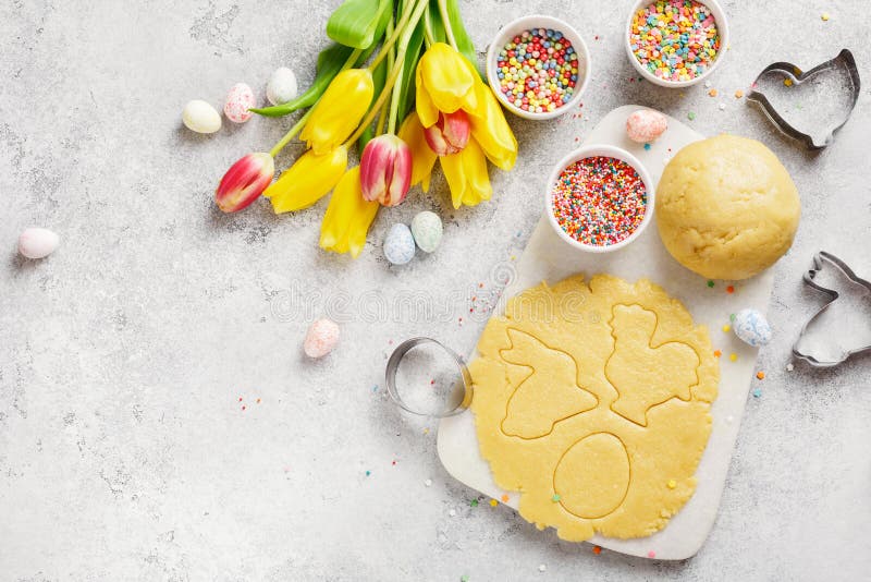 Baking cookies for Easter stock photo. Image of kitchen - 112026912