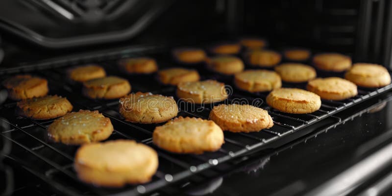 Baking cookies on rack stock image. Image of recipe - 374195759