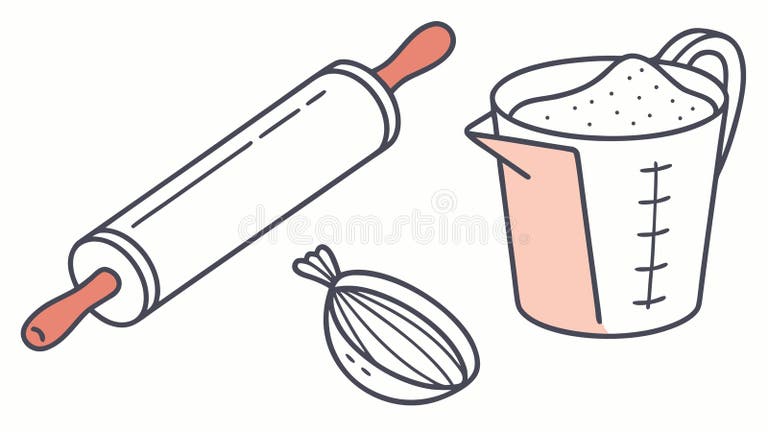 Baking and Cooking Essentials Icons, Kitchen Tools. Vector Design ...