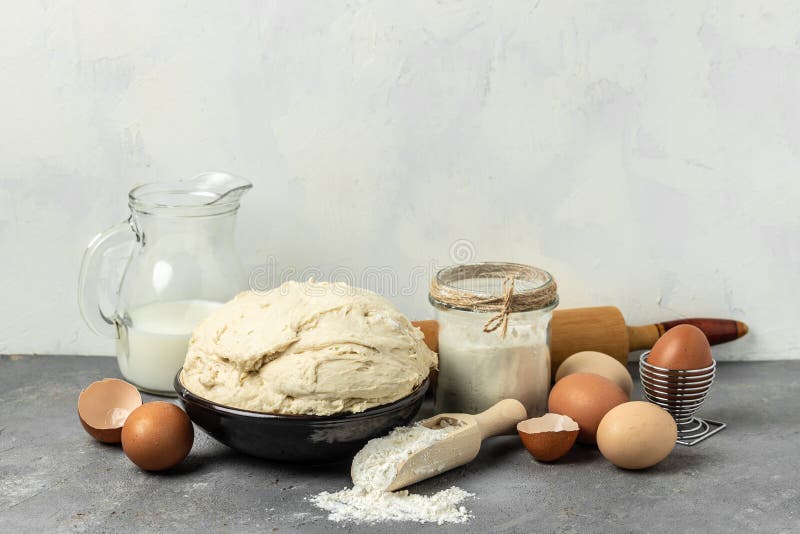 Baking Cooking Ingredients for Cake. Raw Dough Stock Image - Image of ...